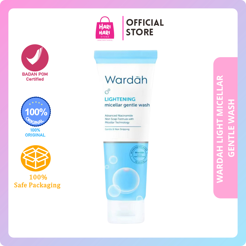 Jual WARDAH LIGHT MICELLAR GENTLE WASH 50ML DAN 100ML | Shopee Indonesia
