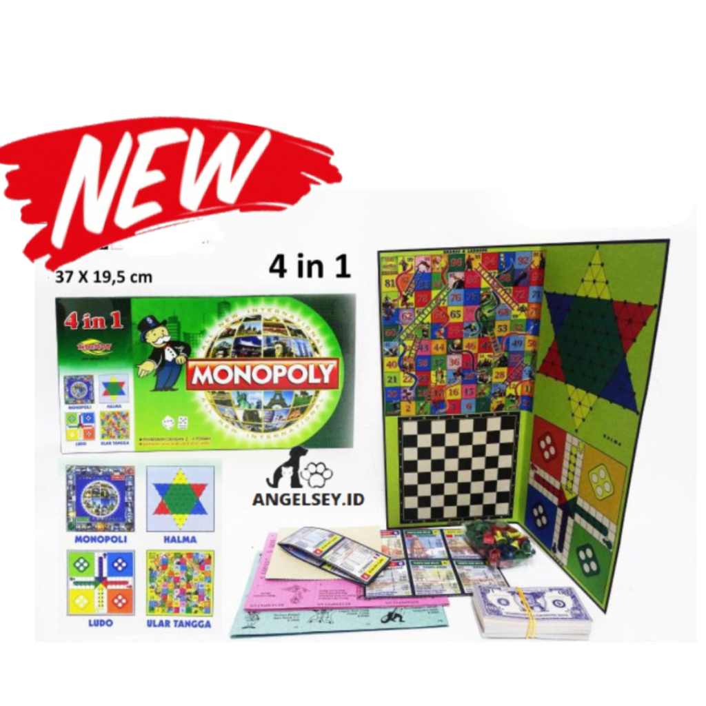 Jual Mainan Seru / Mainan Monopoly 4in1 | Shopee Indonesia