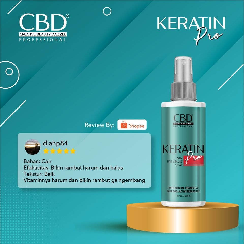 Jual CBD Professional Keratin Pro Daily Hair Vitamin Spray | Shopee ...