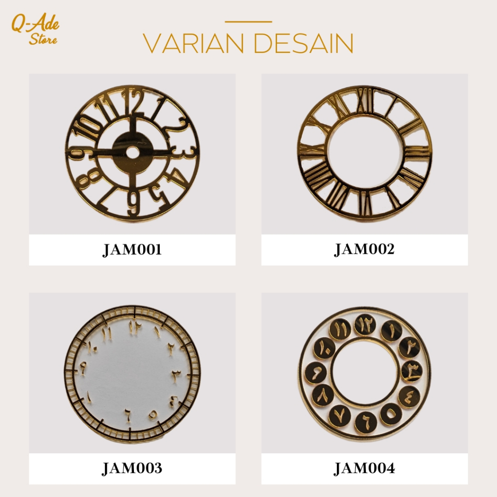 Jual Custom Size JAM001 - JAM004 | Laser Akrilik Jam Mahar | Custom ...