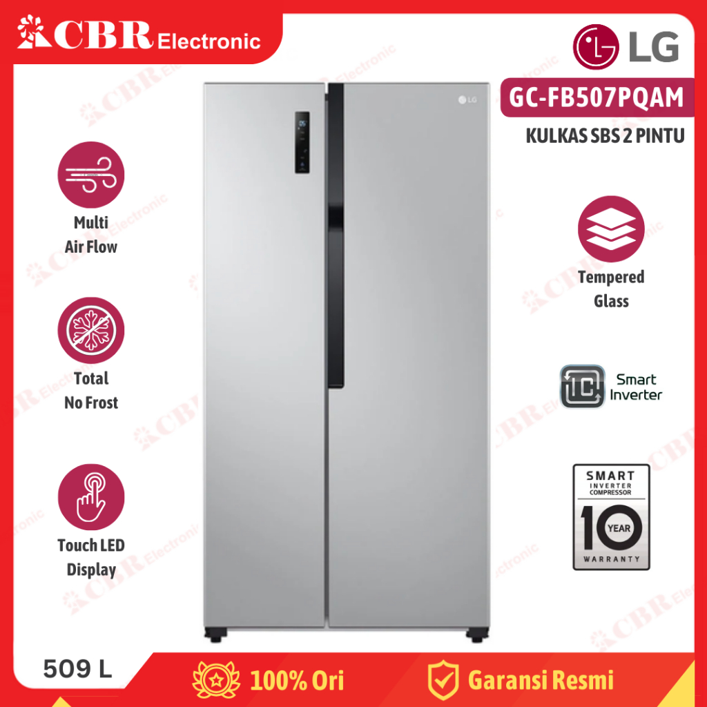 Jual Kulkas LG Side By Side 2 Pintu GC-FB507PQAM (509 L / Inverter) | Shopee Indonesia