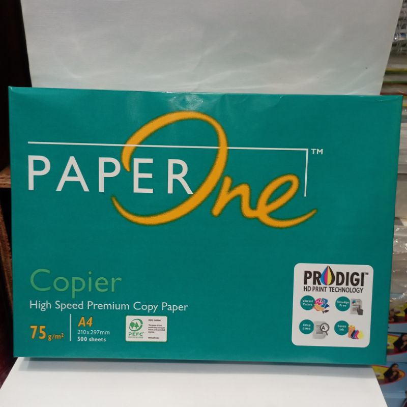 Jual KERTAS HVS PAPER ONE A4 75gsm (isi 500 lembar ) / pack | Shopee ...