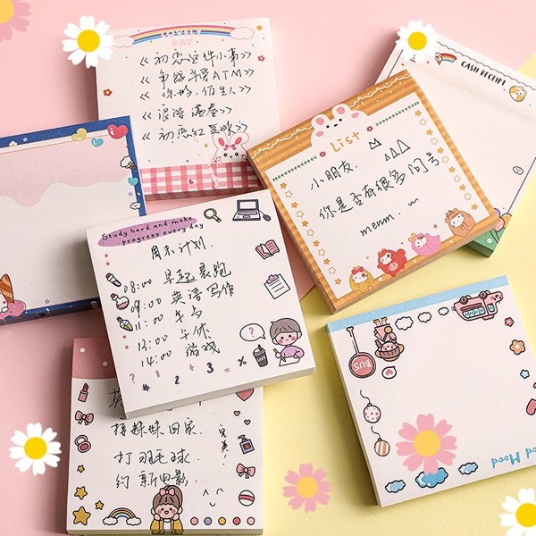 Jual 80 lembar sticky notes lucu cute diy kawai estetik planner jurnal ...