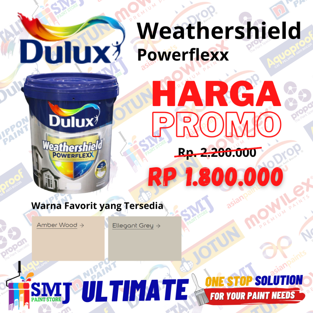 Jual Cat Tembok Eksterior Dulux Weathershield Powerflexx Warna Amber