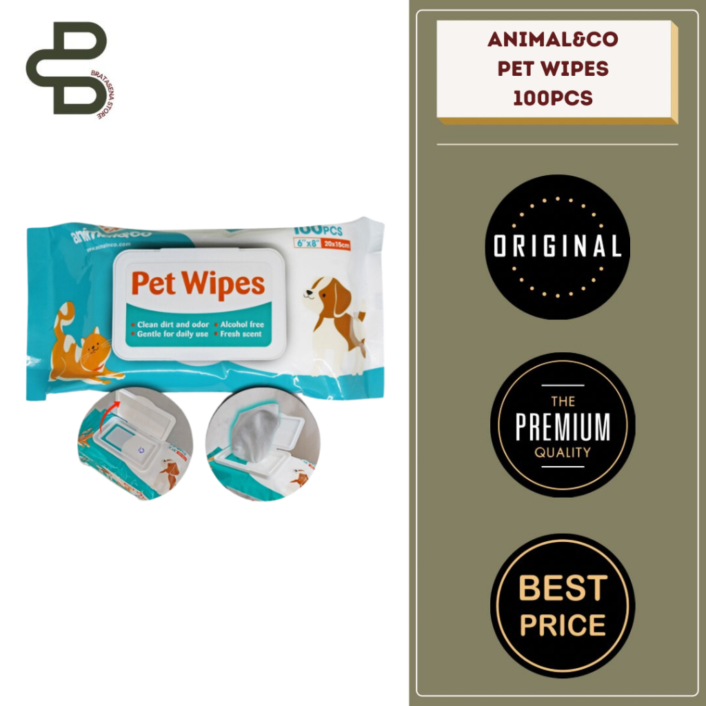 Jual ANIMALNCO ANIMAL&CO PET SOFT WIPES WET TISSUE 100PCS // TISSUE ...