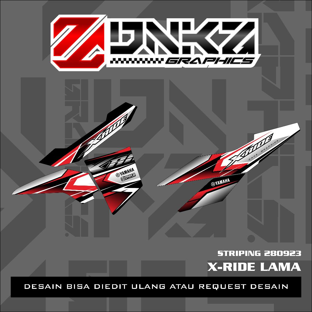 Jual Stiker X Ride Lama Decal Striping X Ride Lama Premium Racing ...