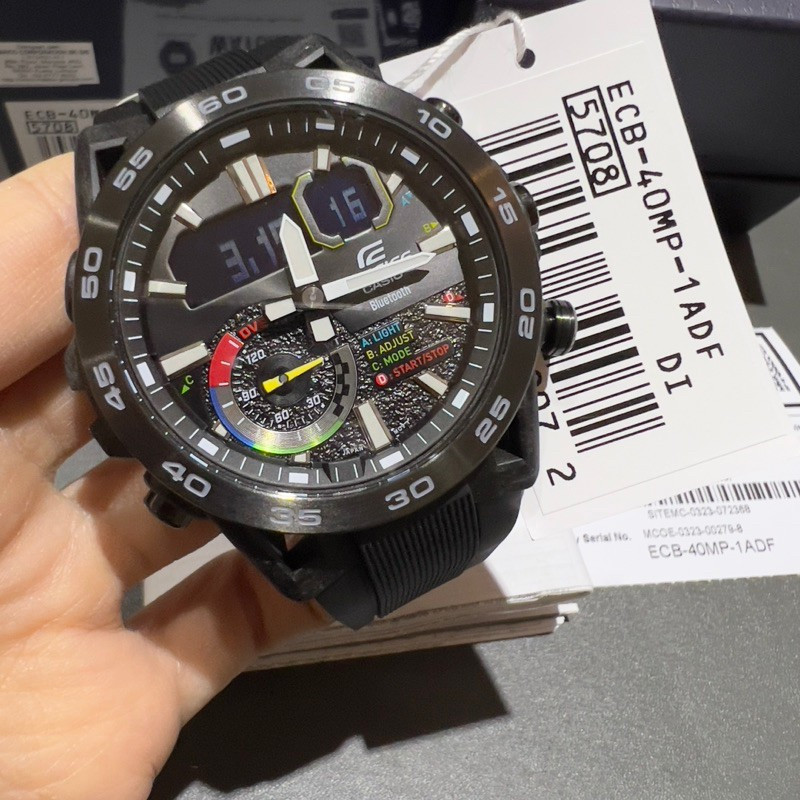 Jual Original 100%!!! Casio EDIFICE ECB-40MP-1ADF Jam Tangan Pria Casio Bluetooth - Garansi ...