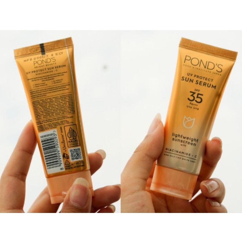 Jual Ponds UV Protect Sun Serum spf 50 PA+++ 30g | Shopee Indonesia