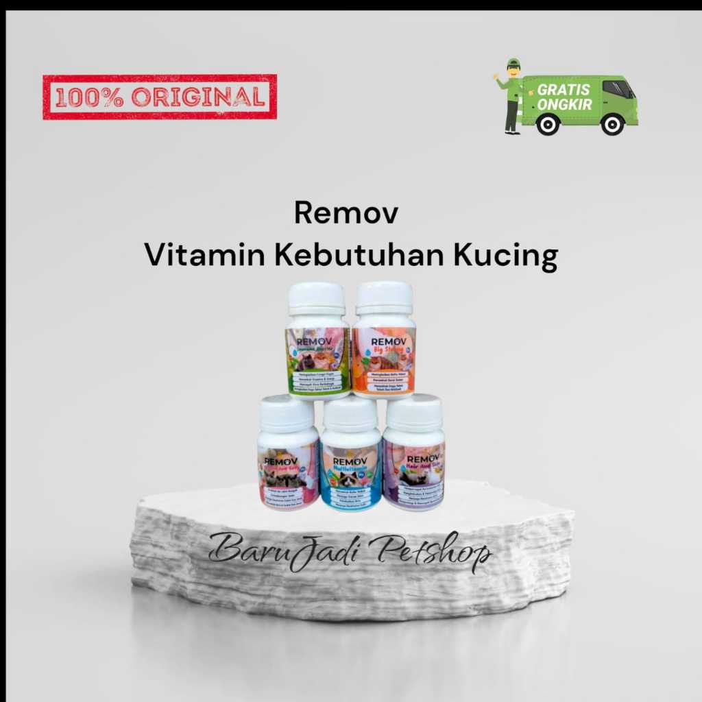 Jual Remov Obat Kucing Multivitamin Immune Booster Hair & Skin 30 ...