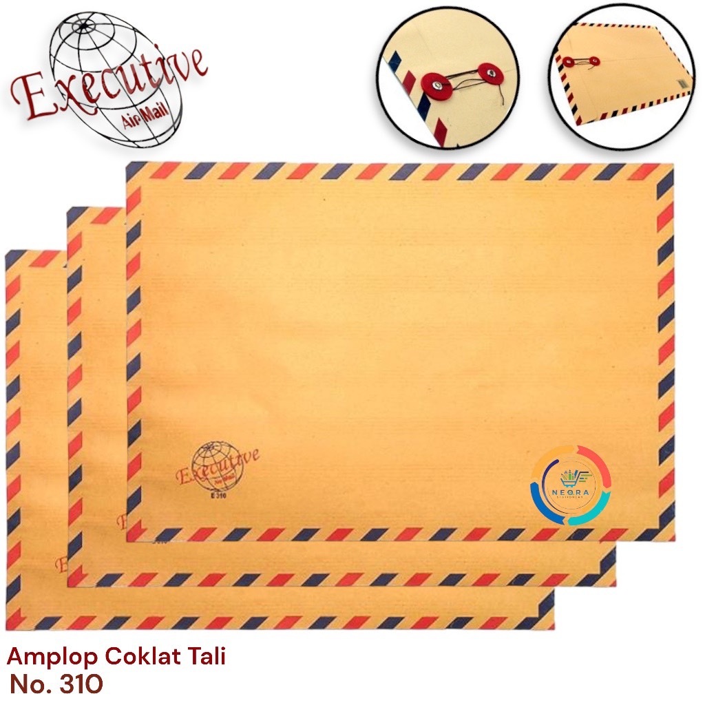 Jual Executive Amplop F4 Coklat Tali (25x35cm) No 310 | @ 1 Pack=10 PCS ...