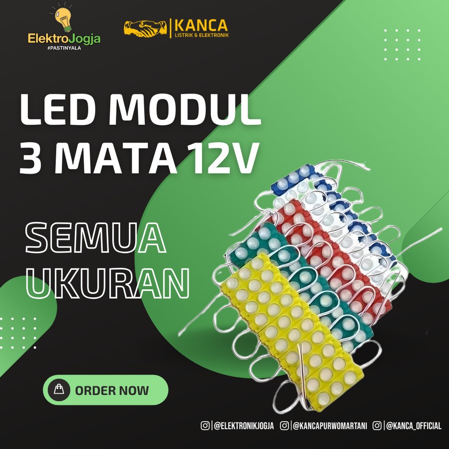 Jual Lampu Led Module 3 Watt 12v Led Modul 3 Mata Besar Banyak Warna