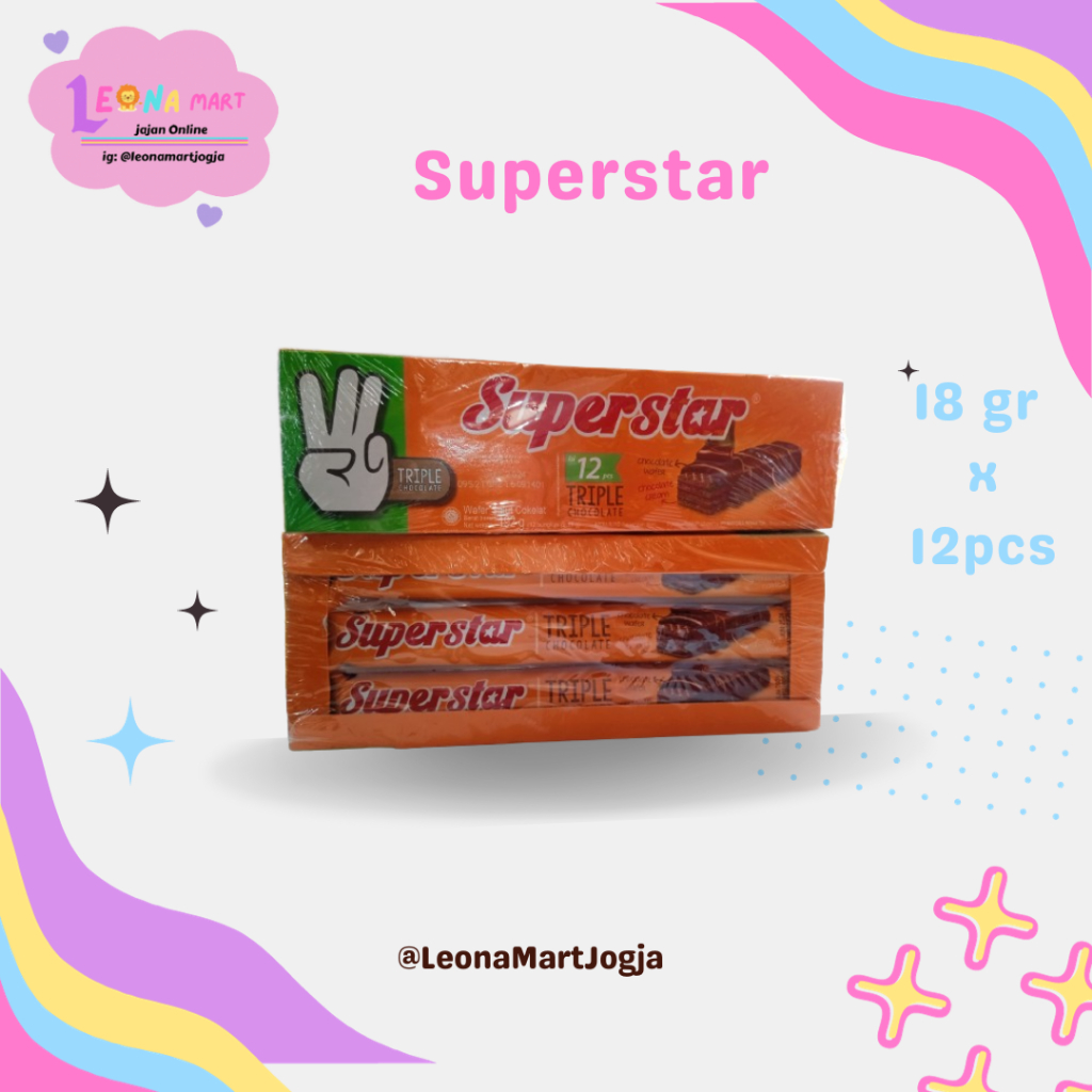 Jual [BOX] Superstar wafer triple chocolate 16grx20pcs | Shopee Indonesia