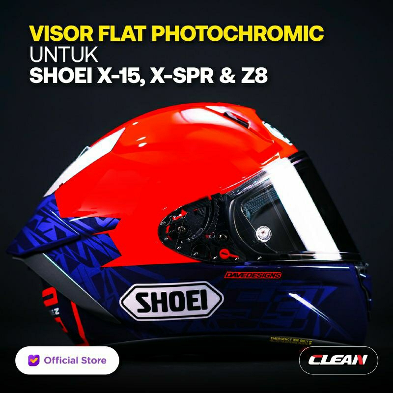 Jual CLEAN Kaca Helm SHOEI Z8 Photochromic Bening | Shopee Indonesia