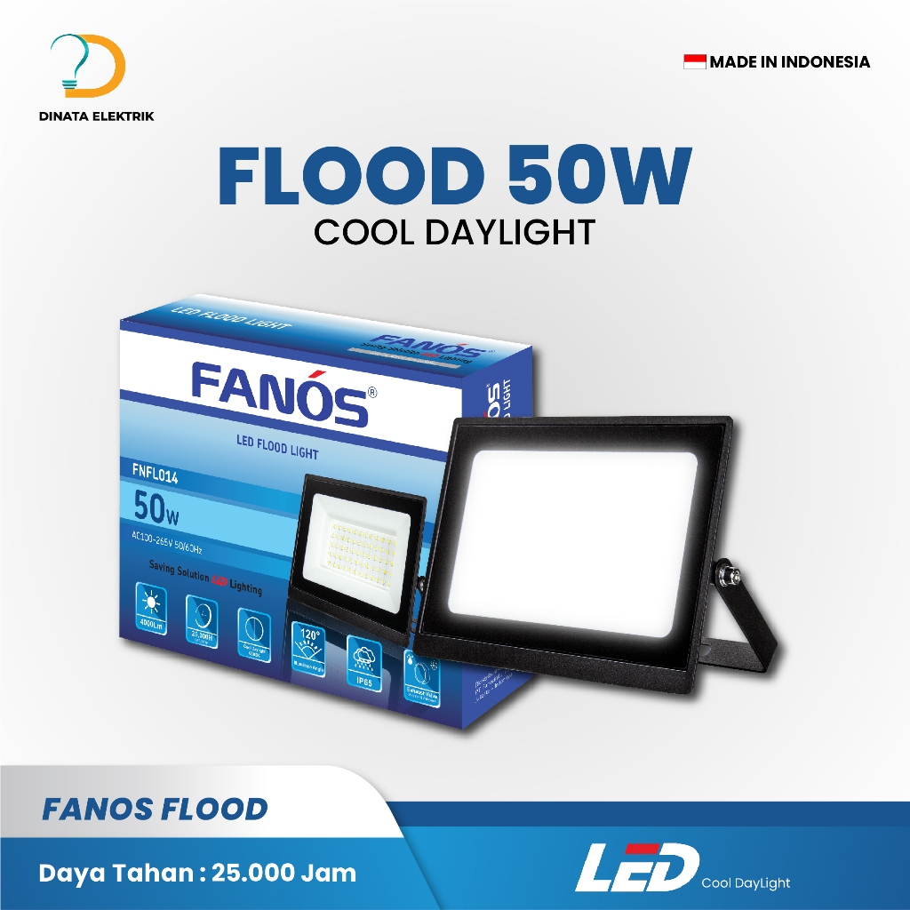 Jual FANOS Flood Light Lampu Sorot/Tembak Led 265V 50WATT - Cool ...