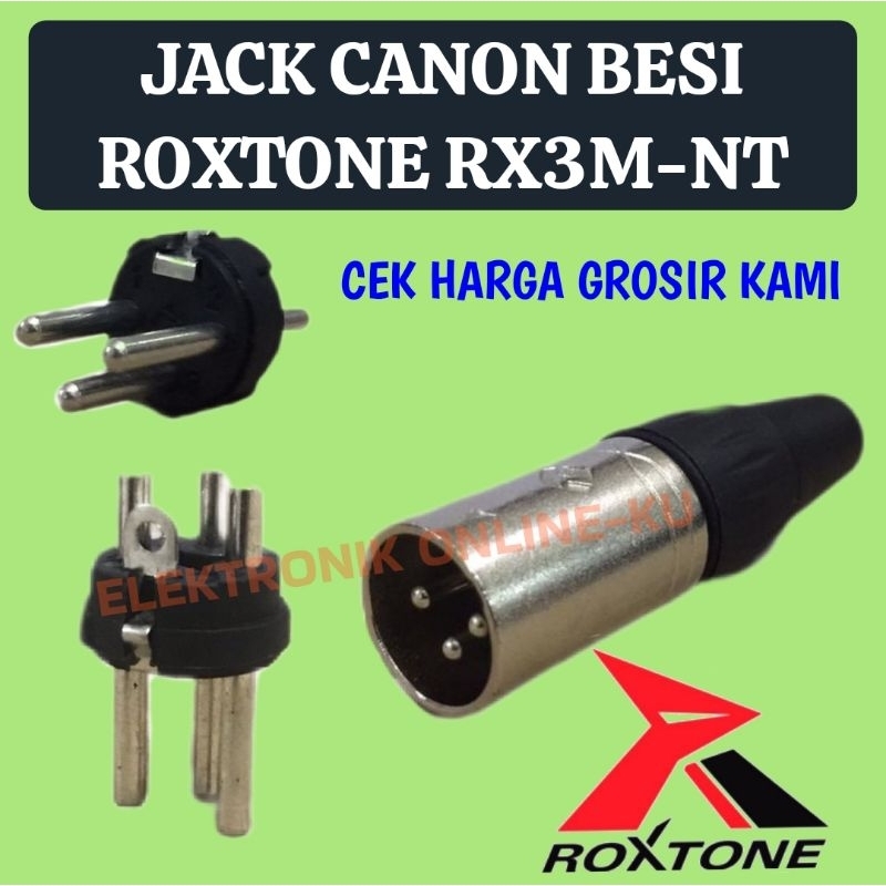 Jual JACK CANON BESI XLR MALE ROXTONE RX3M-NT | Shopee Indonesia