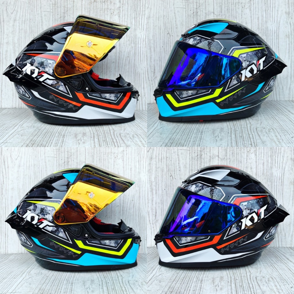 Jual HELM KYT STRIKER MOTIf 1 #1 BLACK/RED | #1 BLACK/BLUE PAKET ...