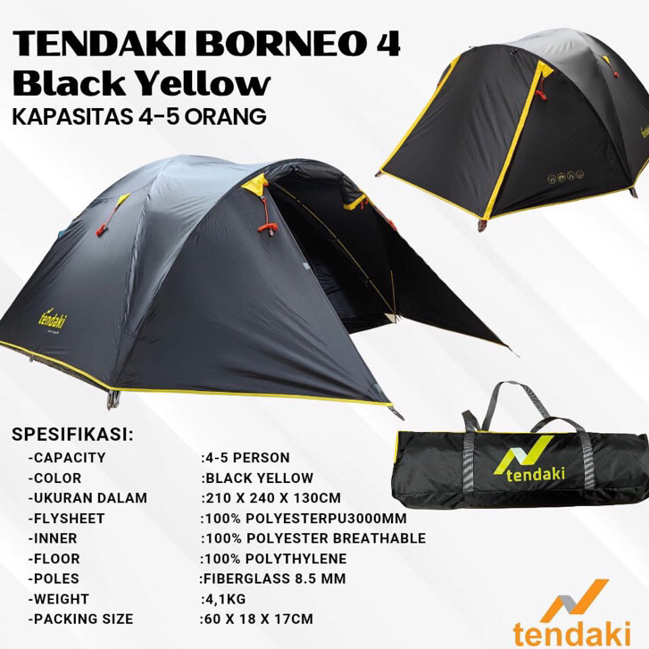 Jual TENDA CAMP TENDAKI BORNEO ISI 4 - TENDA GUNUNG - TENDA HIKING ...