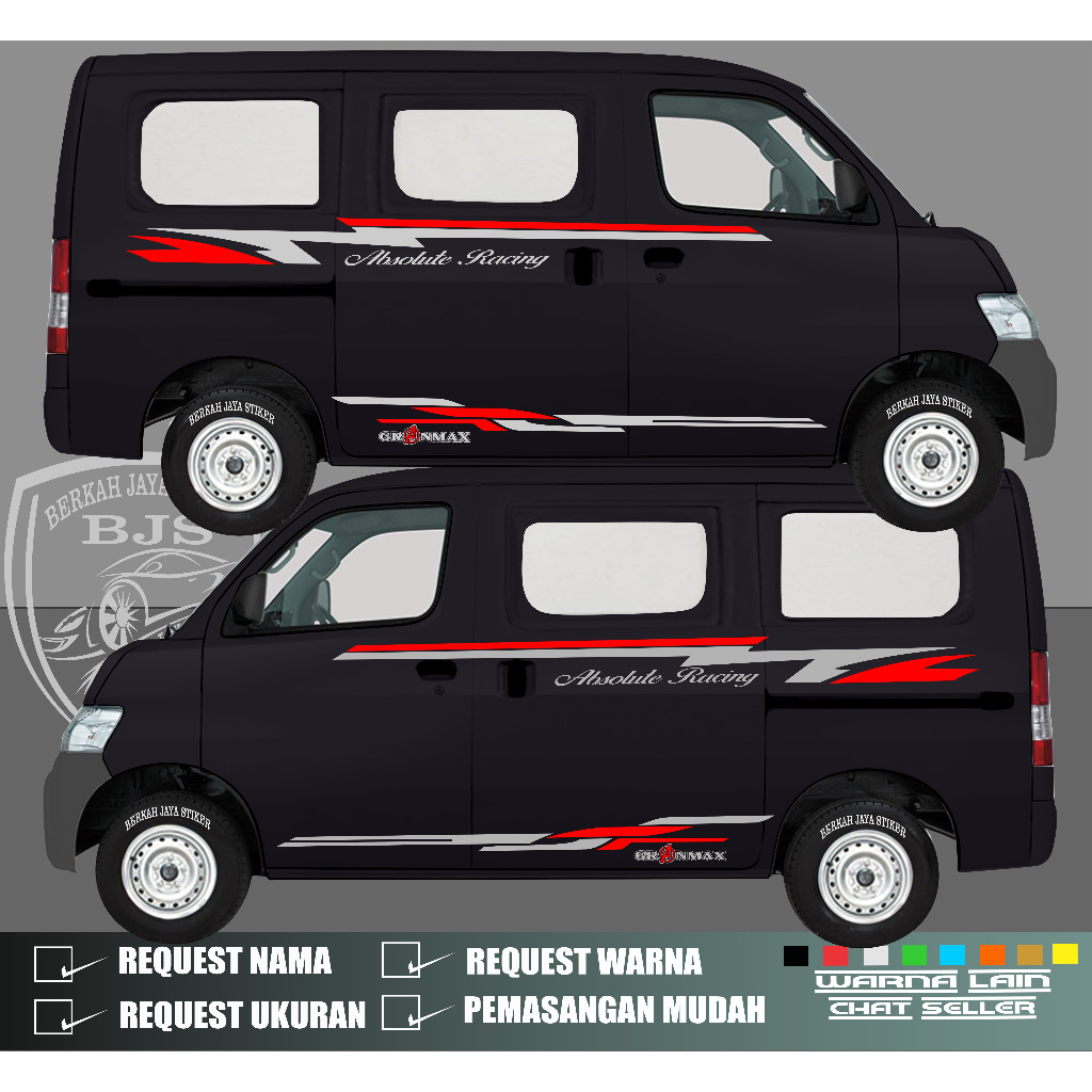 Jual sticker cutting mobil Daihatsu grandmax luxio desain minimalis ...