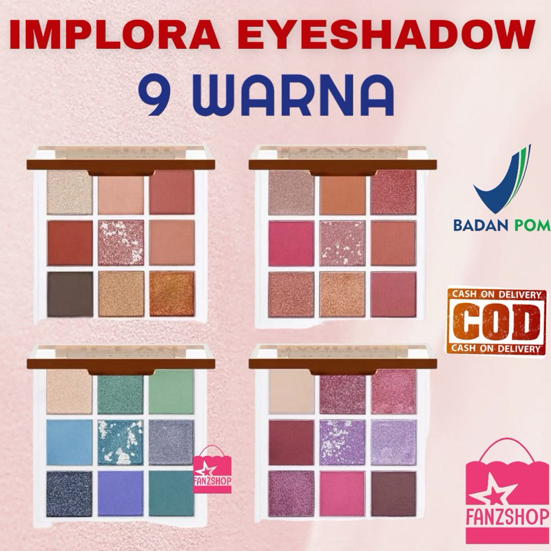 Jual EYESHADOW 9 WARNA EYESHADOW PALLETE EYESHADOW IMPLORA | Shopee Indonesia