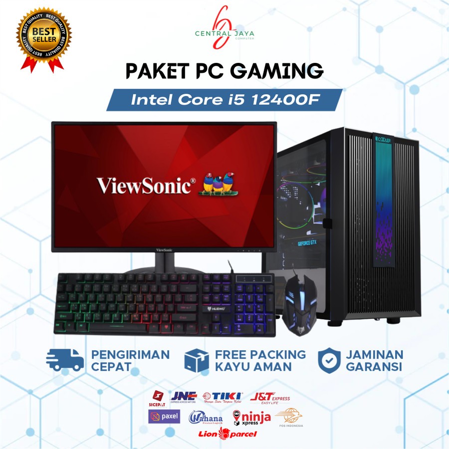 Jual pc gaming fullset core i5 12400f gtx 1650 4gb ram 16gb hdd ssd monitor 24 inch | Shopee ...