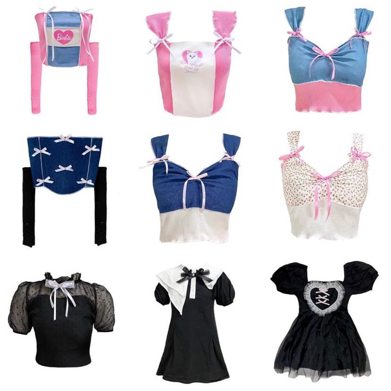 Jual ACUBI REWORKED ITEMS | CROP TOP y2K OUTFIT | Shopee Indonesia