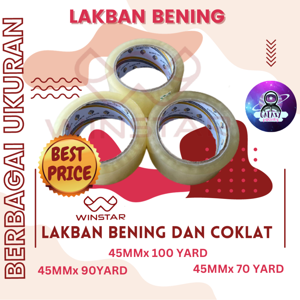 Jual LAKBAN BENING COKLAT ISOLASI 45mm x 100 Yard MERK GOLDWIN | Shopee Indonesia