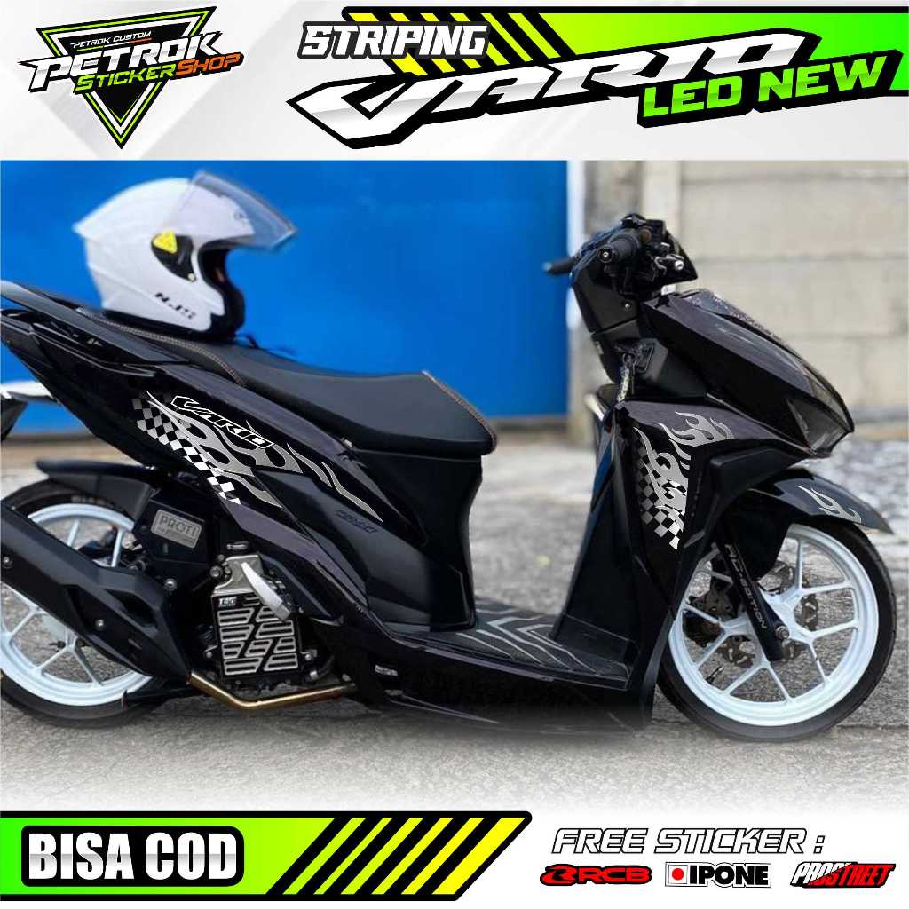 Jual STRIPING VARIASI HONDA VARIO LED NEW DESAIN API / STICKER LIST MOTOR HONDA VARIO LED NEW ...