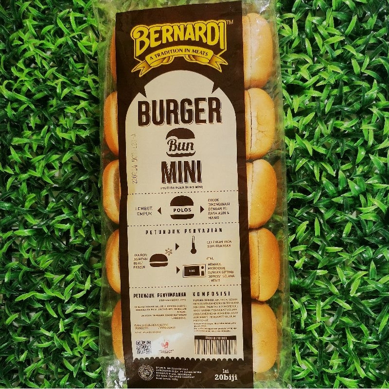 Jual Bernardi Roti Burger Polos/Wijen Mini - isi 20 pcs | Shopee Indonesia