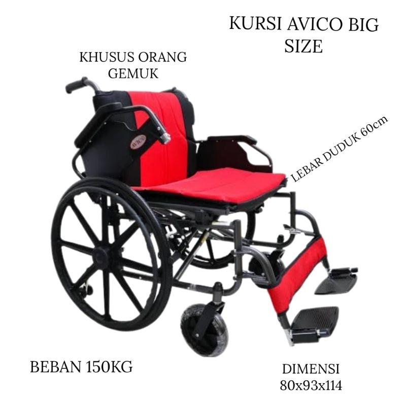 Jual KURSI RODA BING SIZE / JUMBO BERAT BENGGUNA HINGGA 150KG | Shopee ...