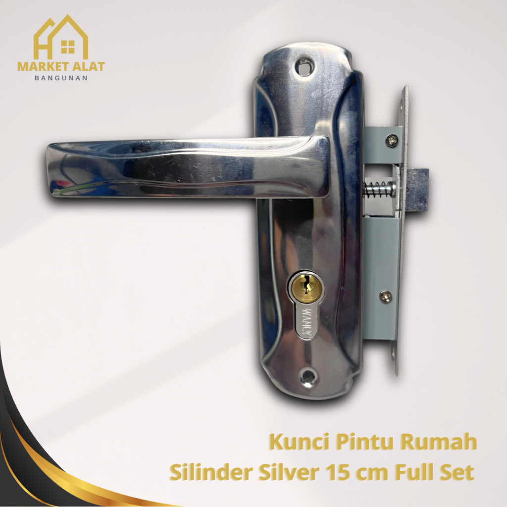 Jual Kunci Pintu Silinder 15cm Full Set / Gagang Pintu Rumah Kamar 15 ...