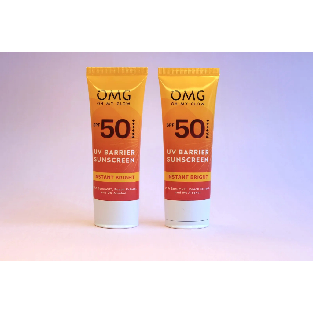 Jual OMG Oh My Glow UV Barrier Sunscreen SPF 50 PA++++ 25 ml | Shopee ...