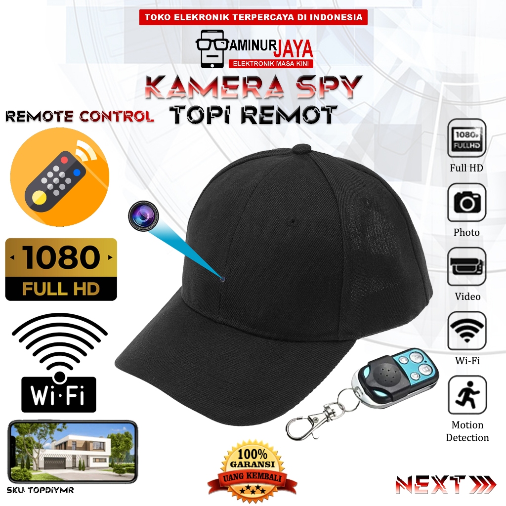 Jual Spy Camera Pengintai Mata mata Tersembunyi Model Topi Cam Memory ...