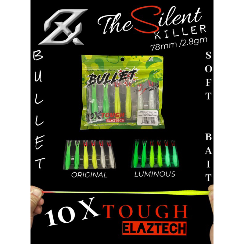 Jual softlure soft bait axz bullet sillent killer 78mm | Shopee Indonesia