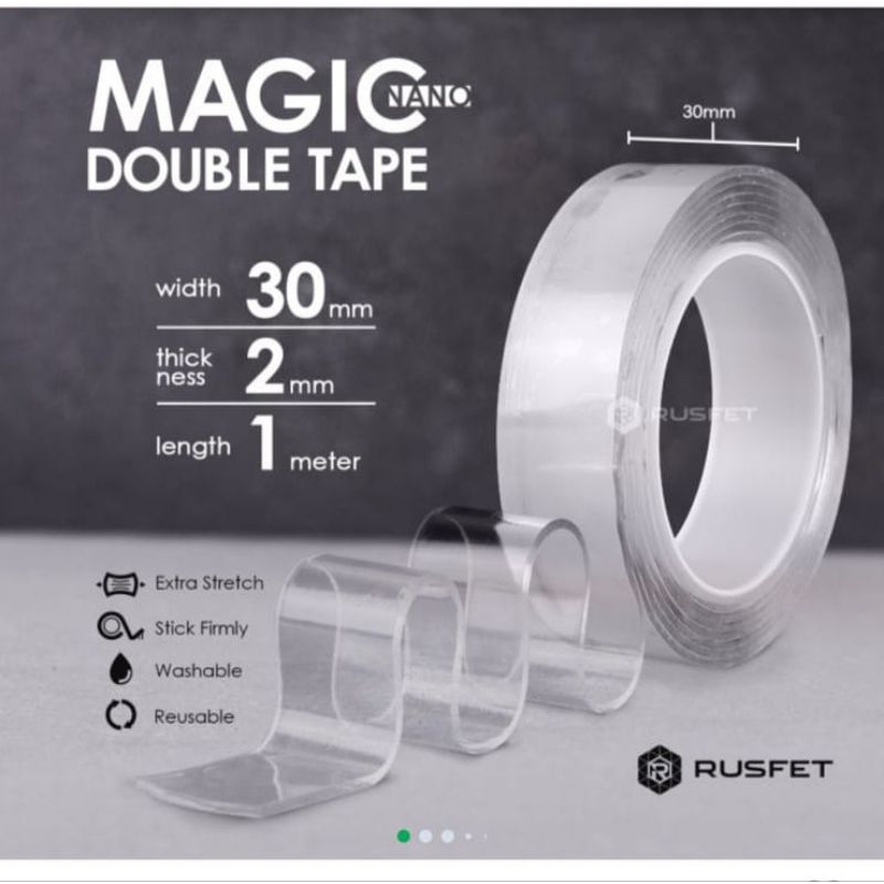 Jual Nano Tape / Double Tape Transparan Ukuran lebar 30mm x panjang 1M ...
