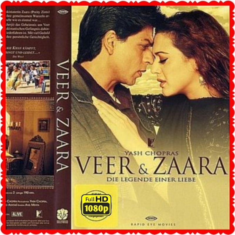 Jual KASET DVD INDIA SHAH RUKH KHAN VEER ZAARA-LENGKAP FULL BOX ...