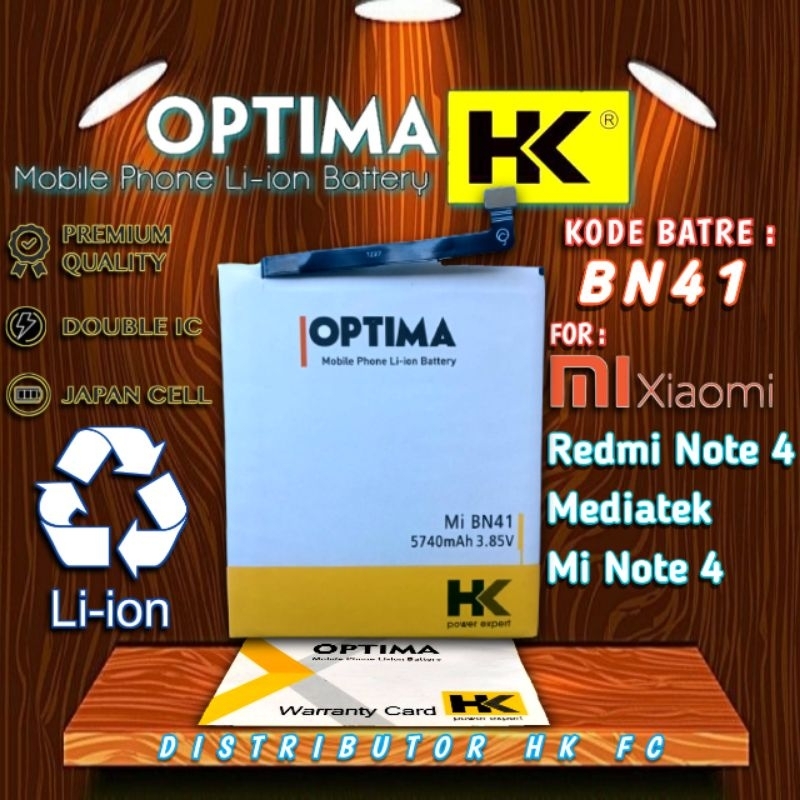 Jual Baterai Batre Battery BN41 DOUBLE POWER Xiaomi Redmi Note 4 ...