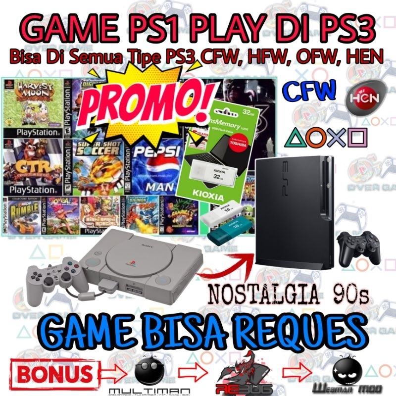 Jual USB GAME PS1 FOR PS3 SEMUA TIPE | Shopee Indonesia