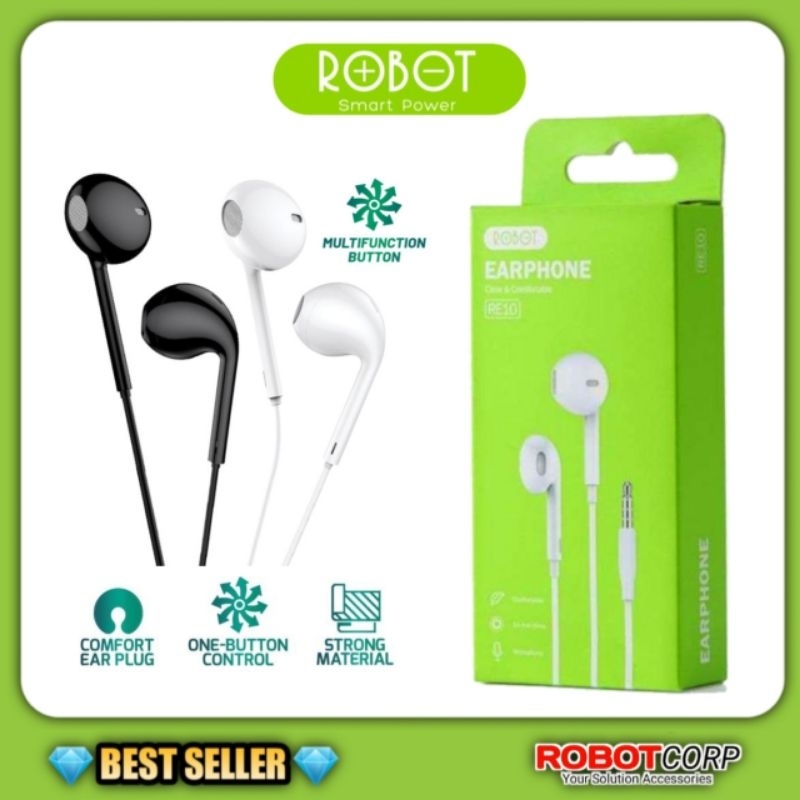 Jual RE10 - Headset ROBOT RE10 Wired Earphone BASS Android iphone ...