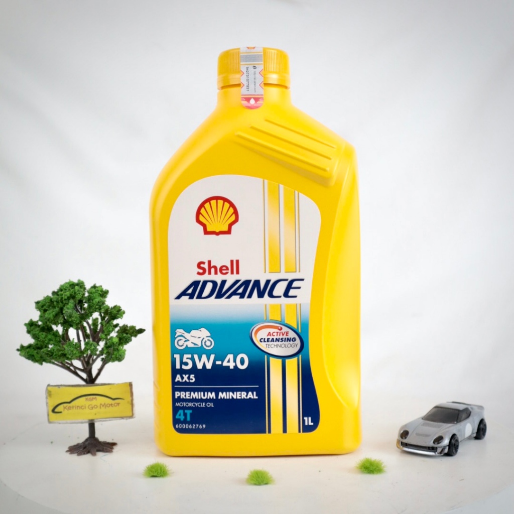 Jual Shell Advance AX5 4T SAE 15W-40 1 Liter API SL JASO MA2 Oli Motor ...