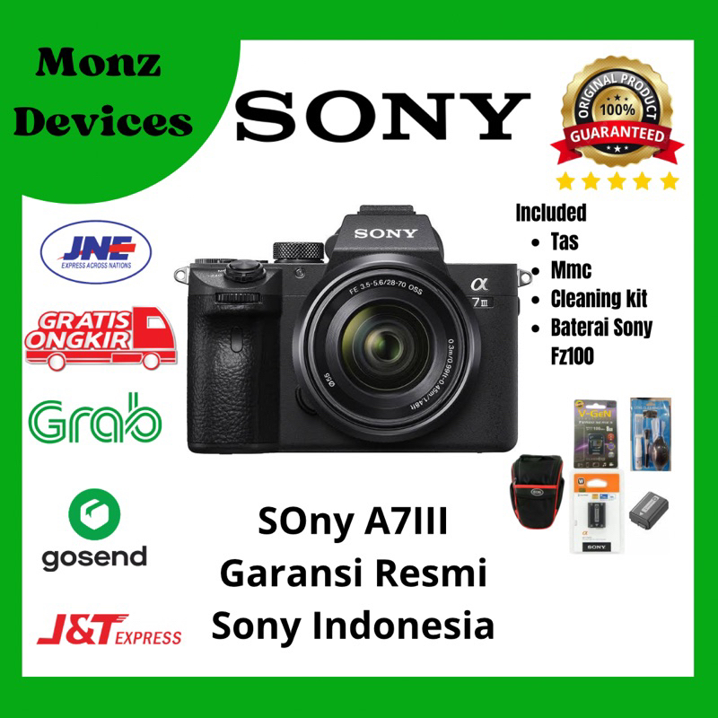 Jual Sony alpha A7III - Sony A7 Mark III - Kamera sony 7M3K | Shopee ...