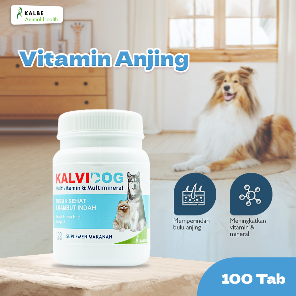 Jual Kalvidog 100 Tablet Multivitamin Anjing meningkatkan IMUNITAS ...