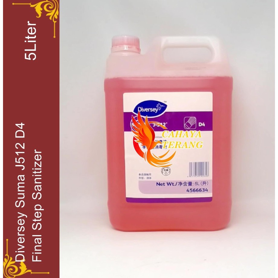 Jual Diversey Suma J512 D4 Final Step Sanitizer 5 Liter Food Grade ...
