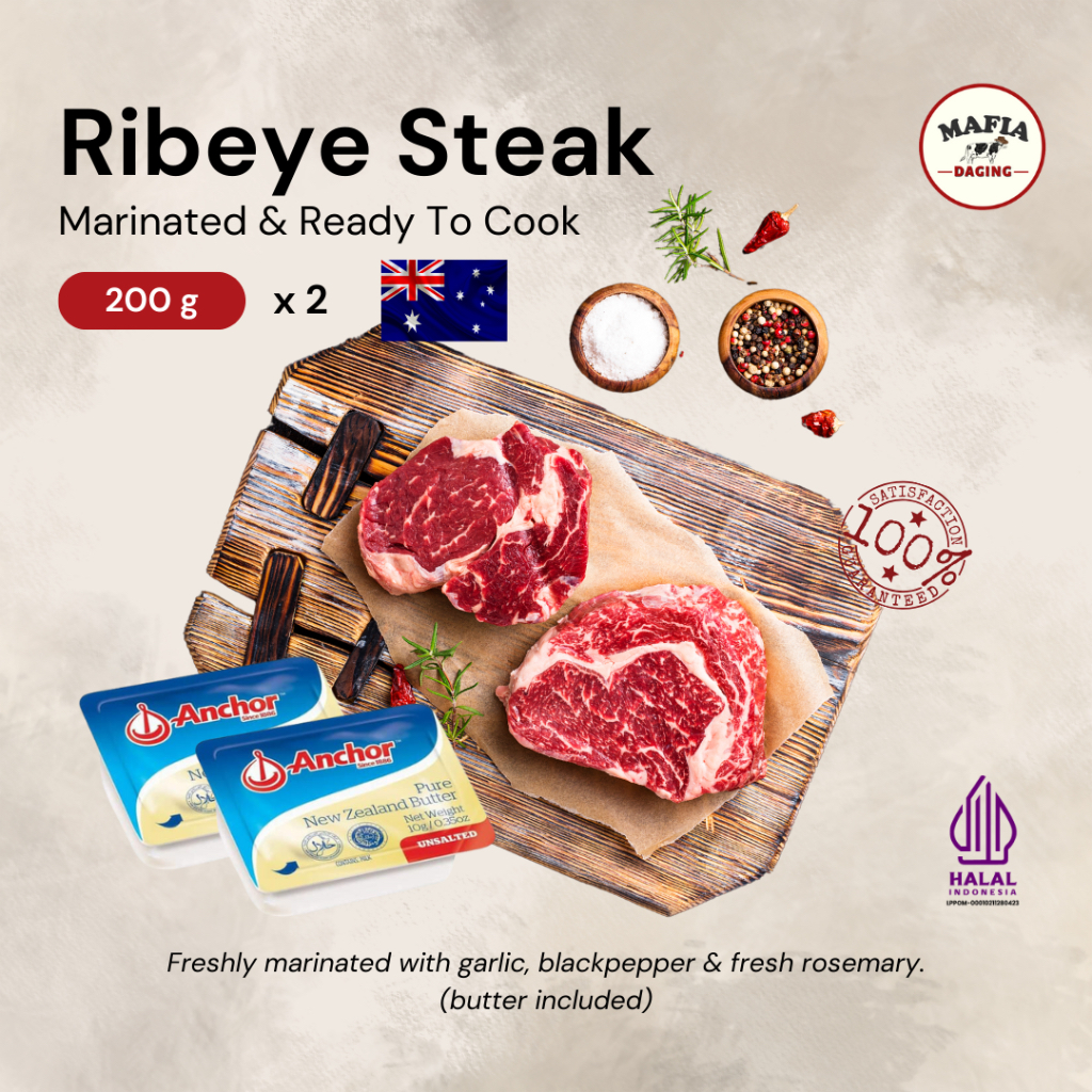 Jual [Mafia Daging] Ready To Cook Ribeye Steak Set | Shopee Indonesia