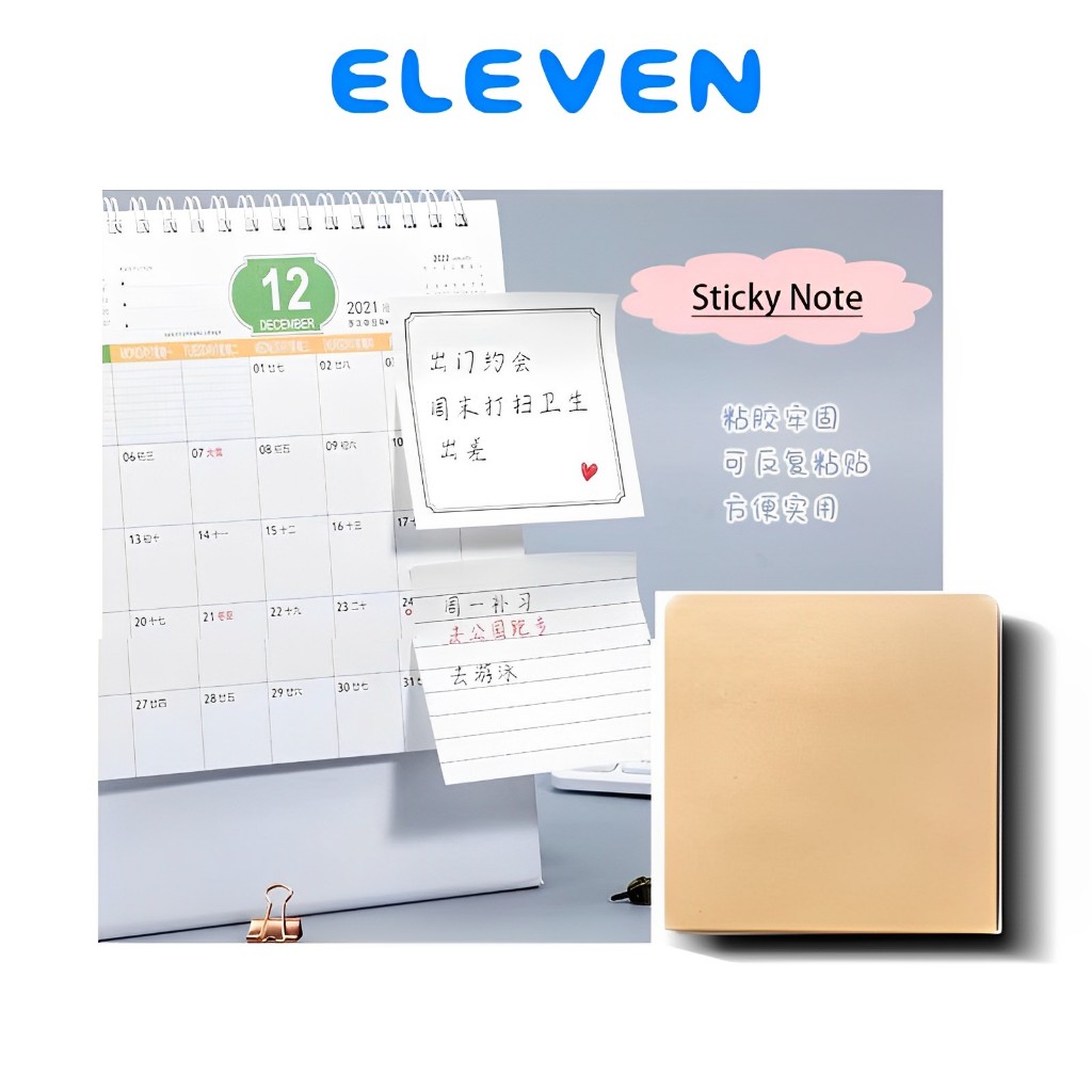 Jual ELEVEN STICKY NOTE POLOS / STICKY NOTES PENANDA HALAMAN / STICK ...