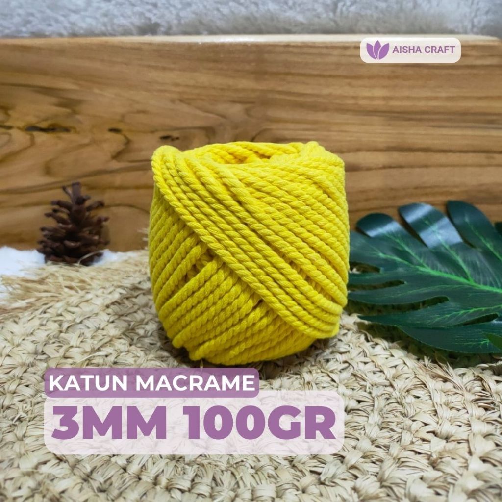 Jual Tali Katun Macrame Warna 3MM 100GR 3PLY Murah Berkualitas | Shopee ...