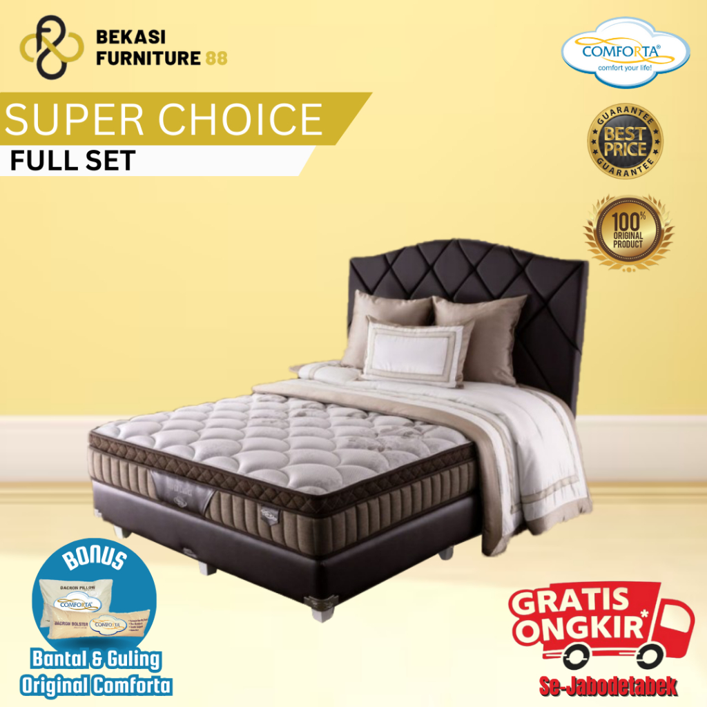 Jual New Collection !! Full Set Kasur Springbed COMFORTA Super Choice | Shopee Indonesia