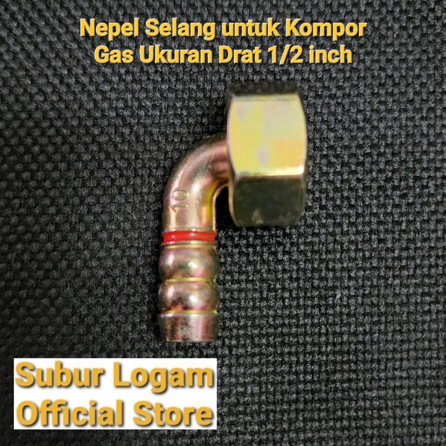 Jual Nepel Selang Gas 1/2 inch Model Bengkok untuk Kompor Gemma Ram ...