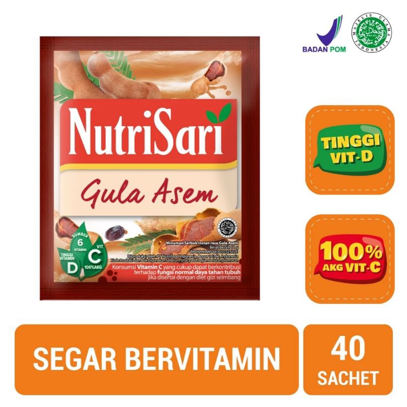 Jual NutriSari Gula Asem isi 40 sachet - Minuman Sari Buah Gula Asem ...