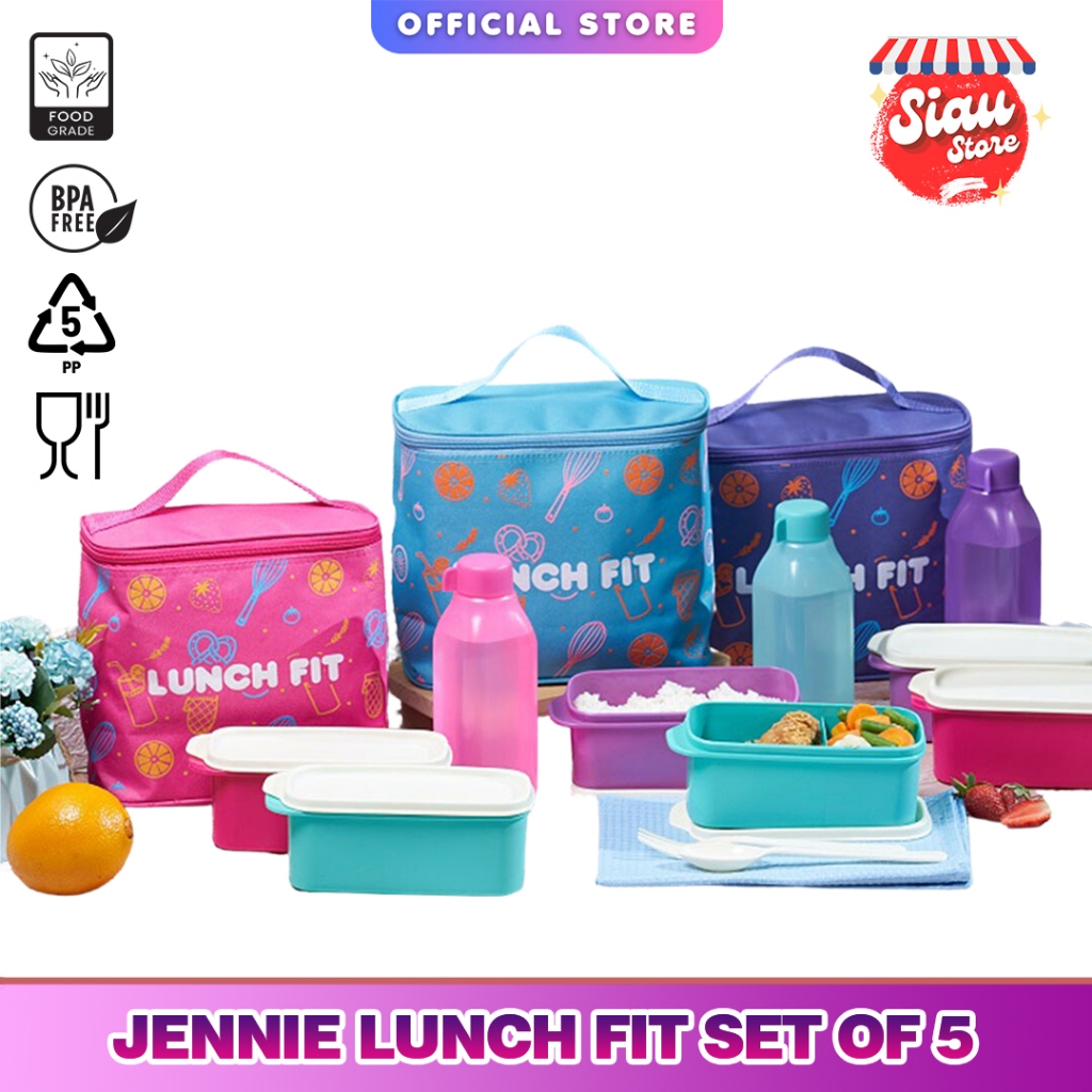 Jual SIAU STORE CPM JENNIE LUNCH FIT LUNCH BOX SET 5 PCS /BEKAL NASI/KOTAK MAKAN | Shopee Indonesia