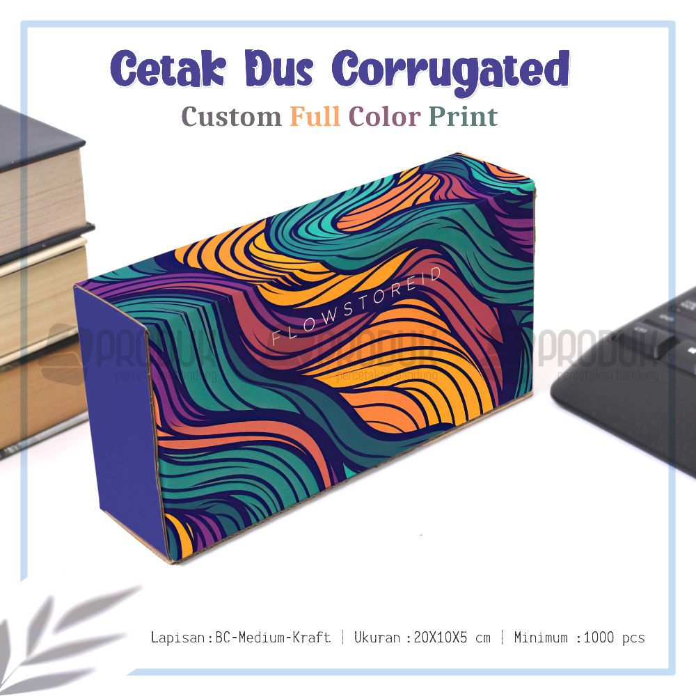 Jual Box Custom Cetak Dus Corrugated 20x10x5 cm min 100 pcs FULL COLOR ...